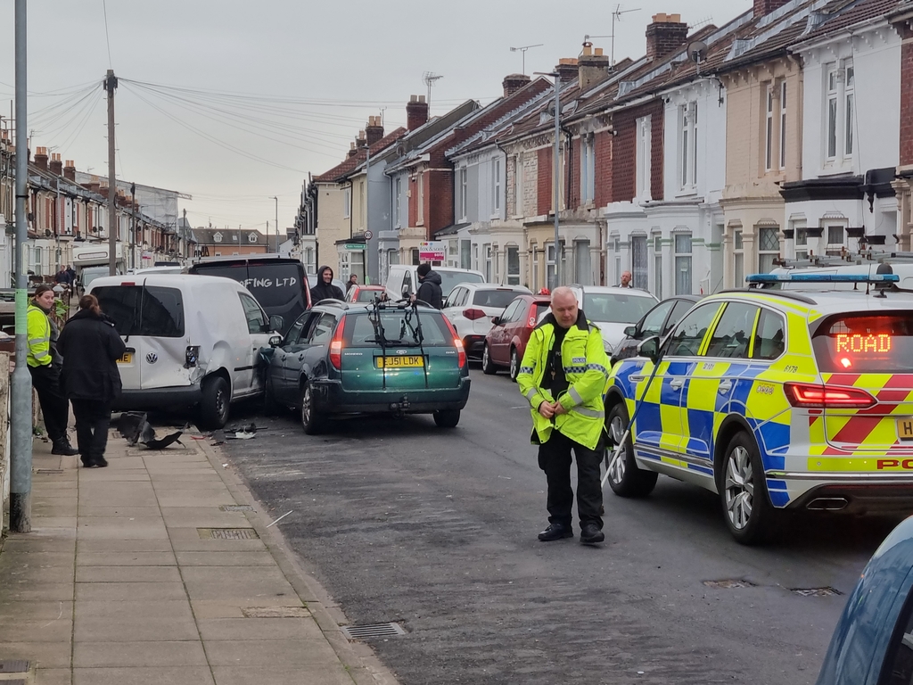 Police dealing with 2 vehicle RTC Queens Road Portsmouth